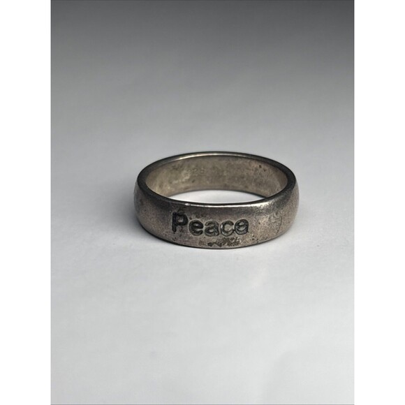 Unbranded | Jewelry | Vintage Sterling Silver 925 Peace Etched Engraved ...